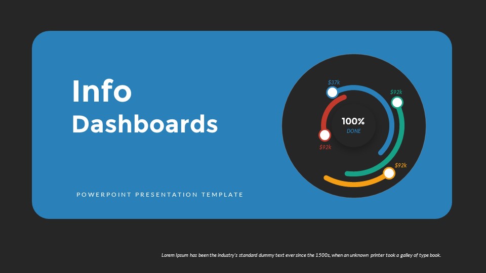 Info Dashboards PowerPoint Presentation Template, Presentation Templates