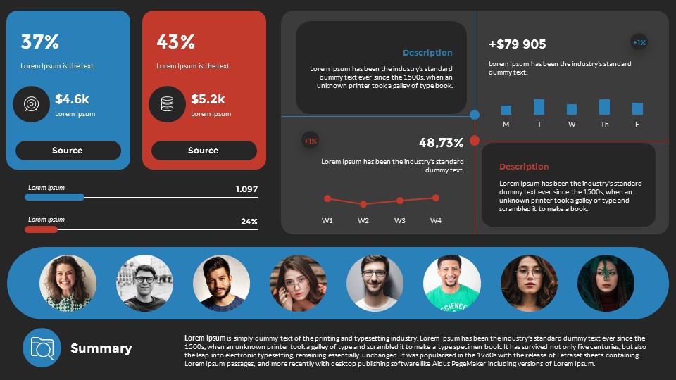 Info Dashboards PowerPoint Presentation Template, Presentation Templates