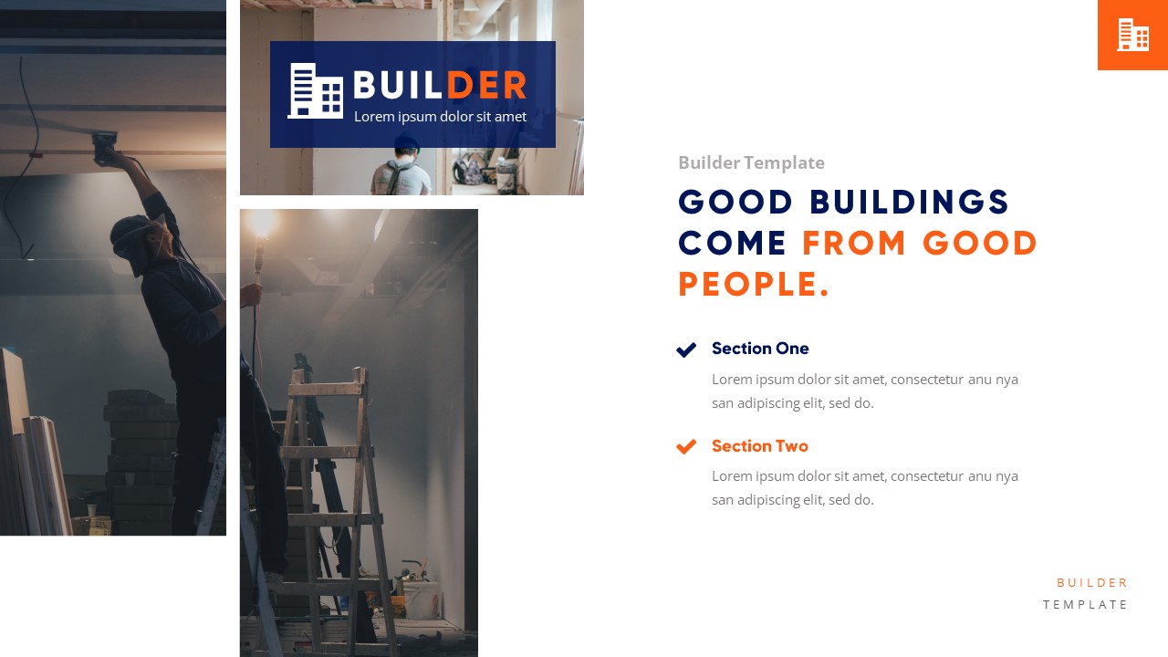 Builder - Construction & Industrial Powerpoint Template, Presentation ...