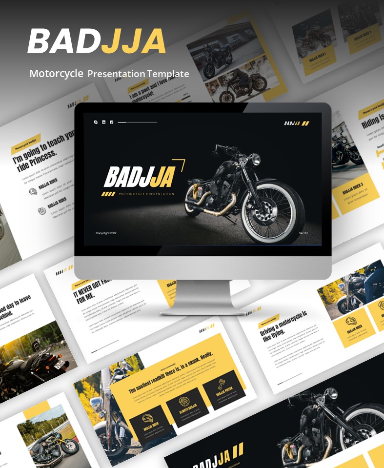 Badjja - Motorcycle Powerpoint Templates, Presentation Templates ...