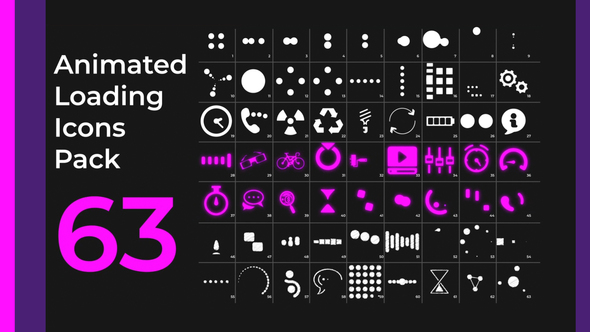 Animated Loading Icons Pack, Motion Graphics | VideoHive