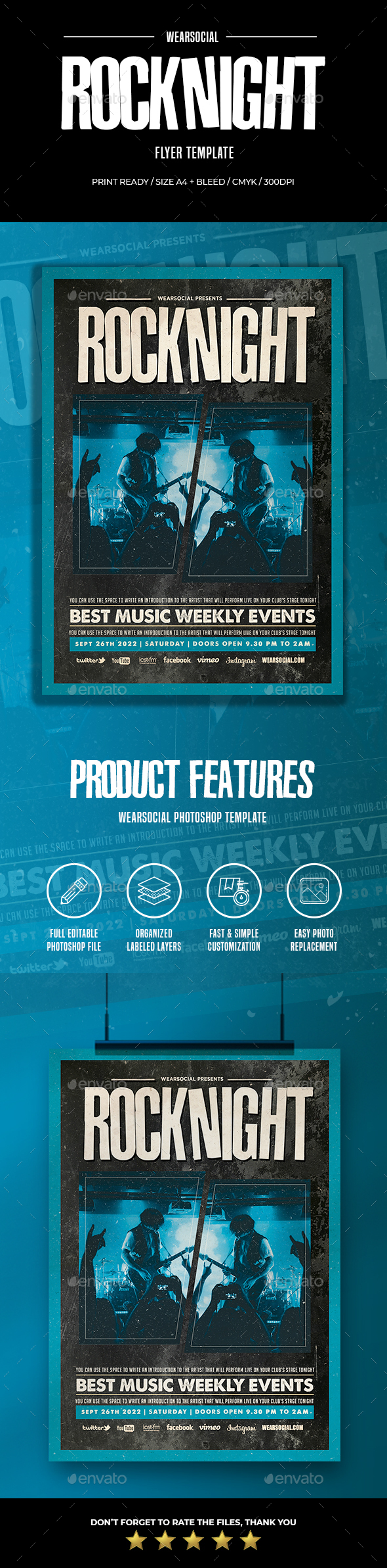 Rock Night Flyer, Print Templates | GraphicRiver