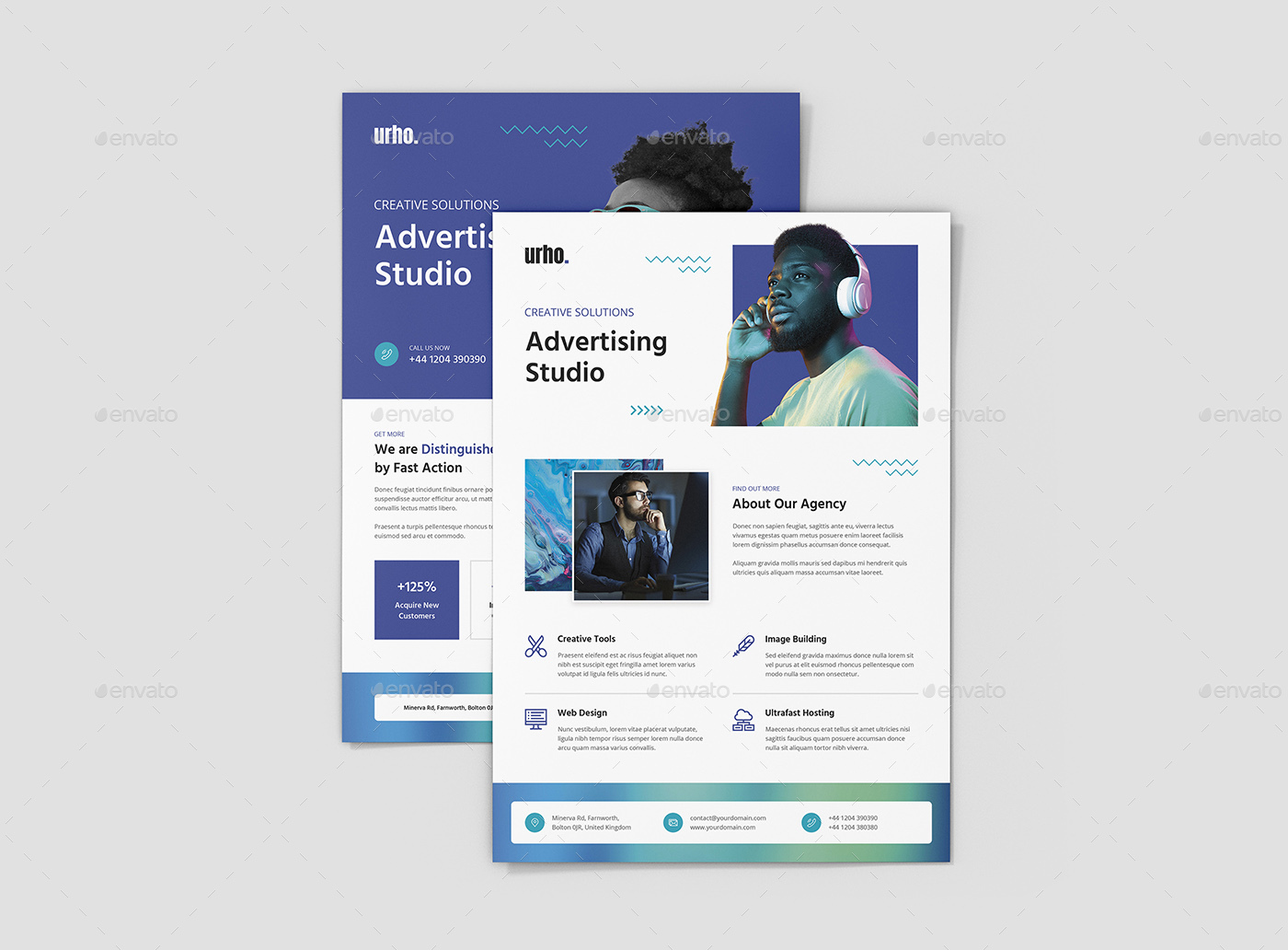 Urho Creative Studio Flyer Template, Print Templates | GraphicRiver