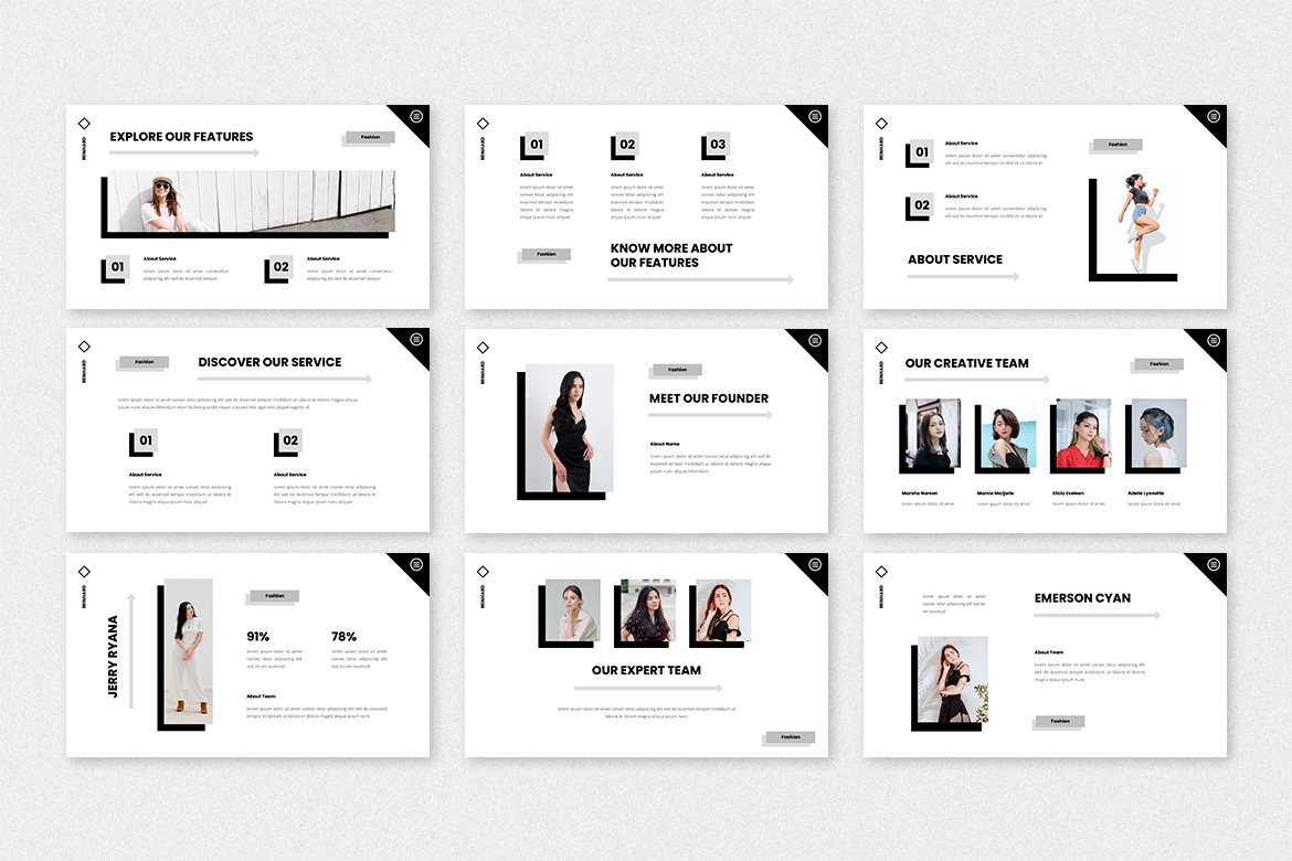 Reinhard - Fashion Google Slides Template, Presentation Templates ...
