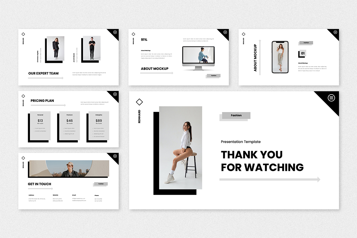 Reinhard - Fashion Google Slides Template, Presentation Templates ...