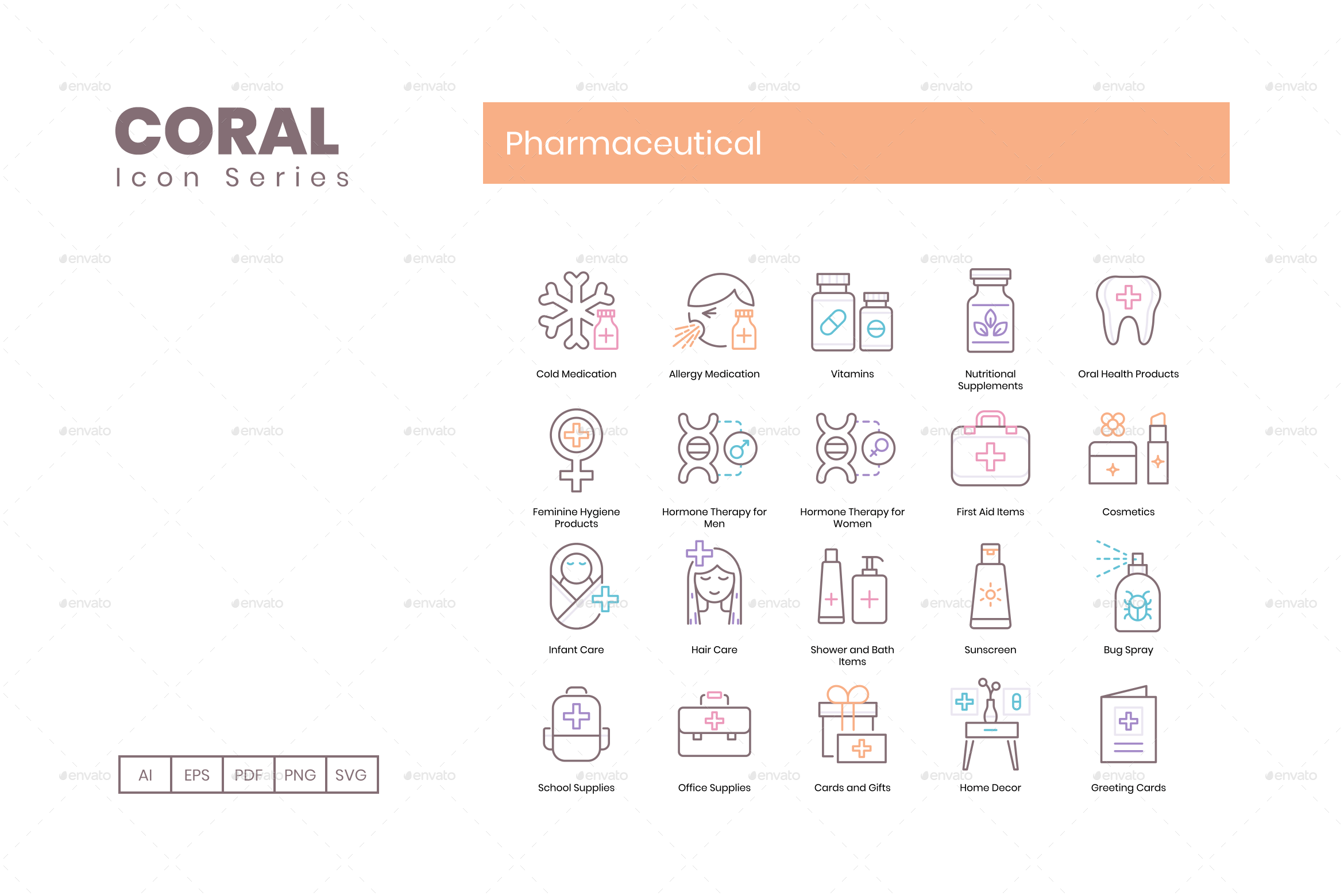85 Pharmaceutical Line Icons by Krafted | GraphicRiver