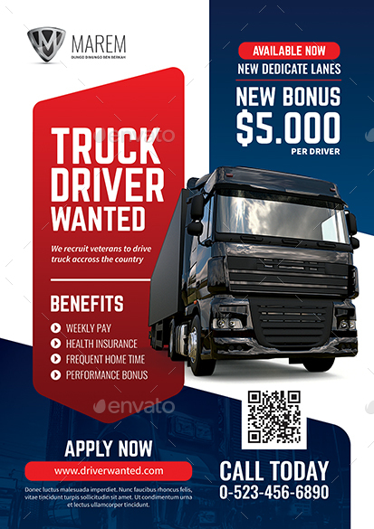 Driver Wanted, Print Templates | GraphicRiver