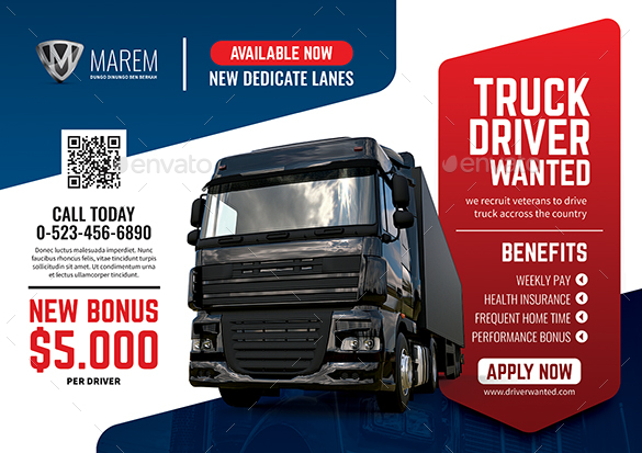 Driver Wanted, Print Templates | GraphicRiver