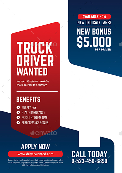 Driver Wanted, Print Templates | GraphicRiver