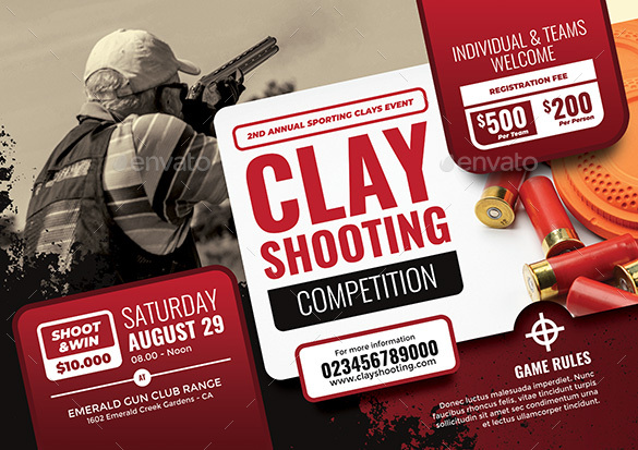 Clay Shooting, Print Templates | GraphicRiver