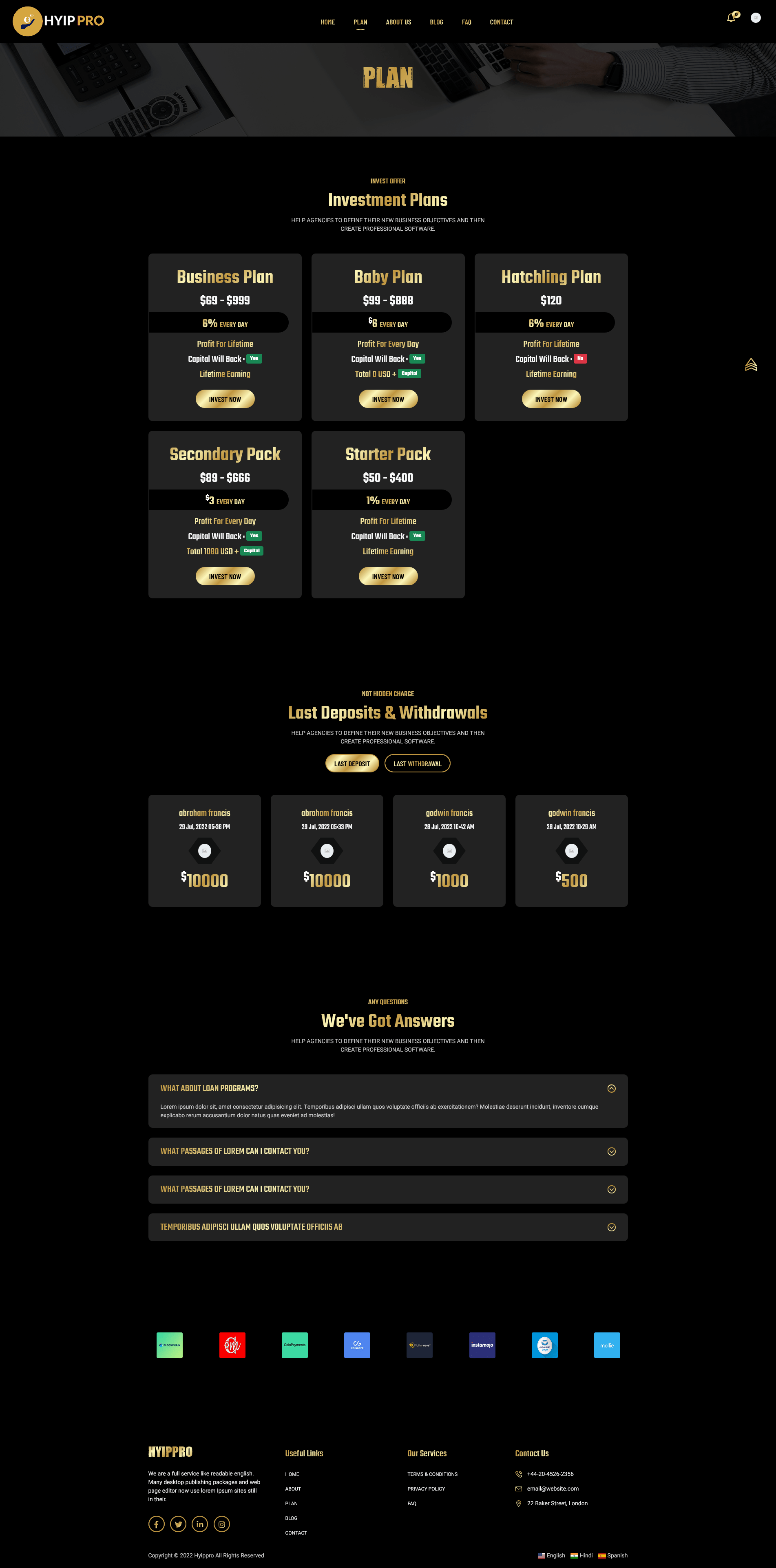 HYIP PRO - A Modern HYIP Investmet Platform by bug-finder | CodeCanyon