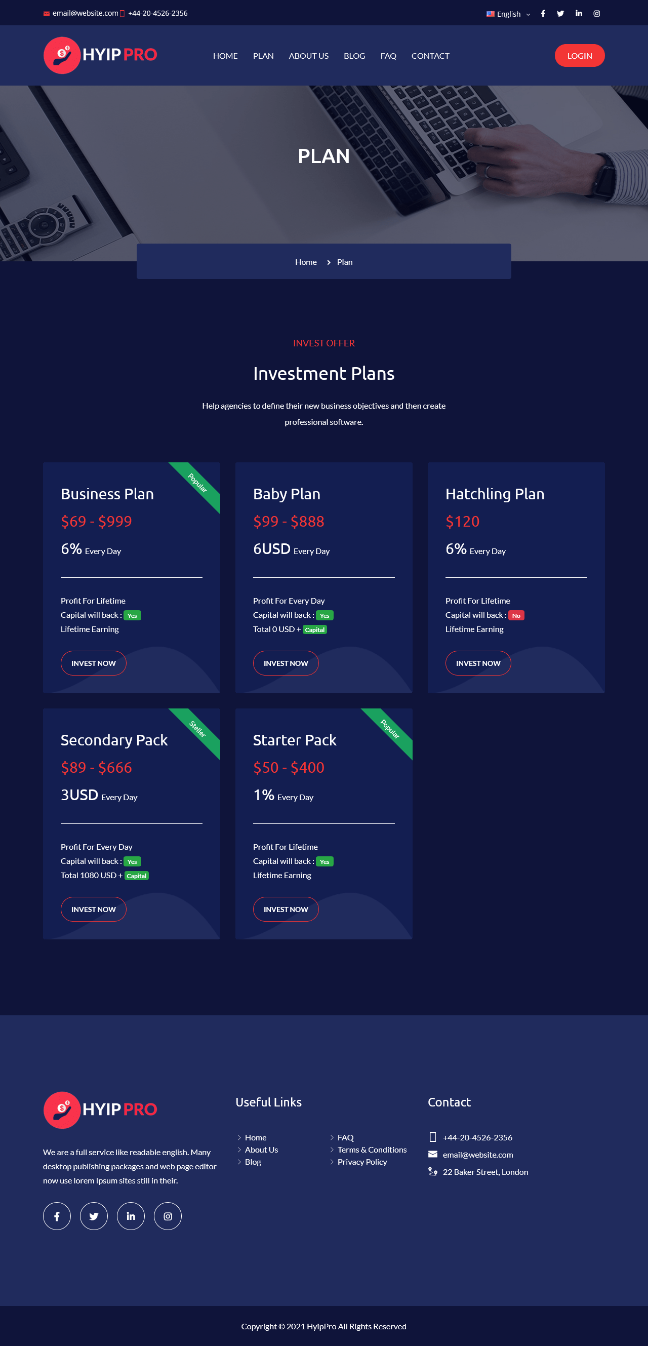 HYIP PRO - A Modern HYIP Investmet Platform by bug-finder | CodeCanyon