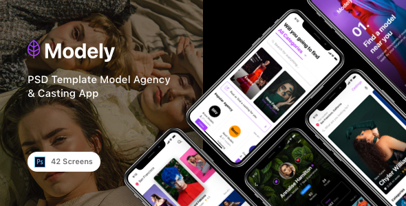 Modely - PSD Template Model Agency & Casting App by arthgoods | ThemeForest