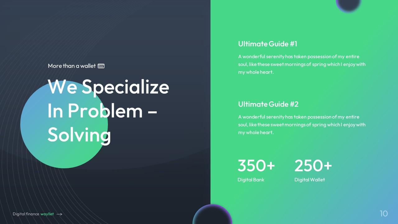 Wayllet Creative Financial PowerPoint Template, Presentation Templates