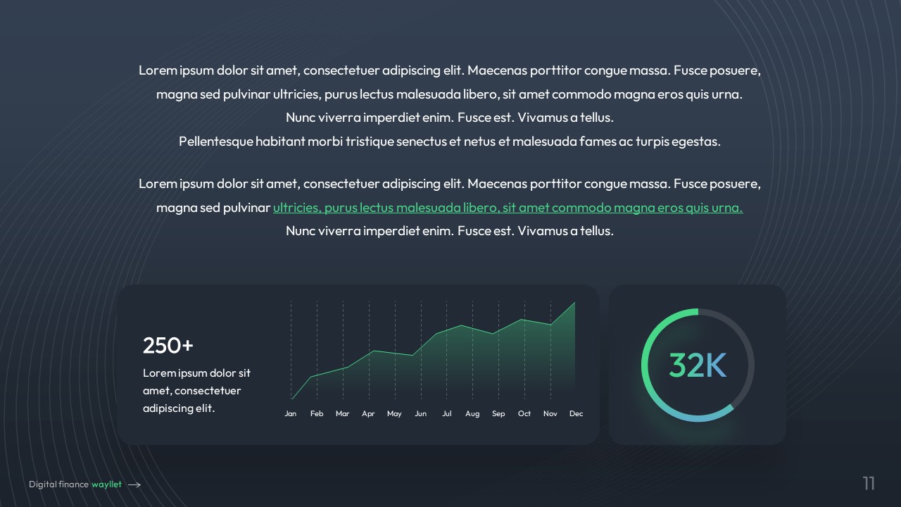 Wayllet Creative Financial PowerPoint Template, Presentation Templates