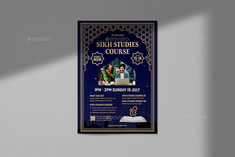 Sikh Education Flyer Template, Print Templates | GraphicRiver