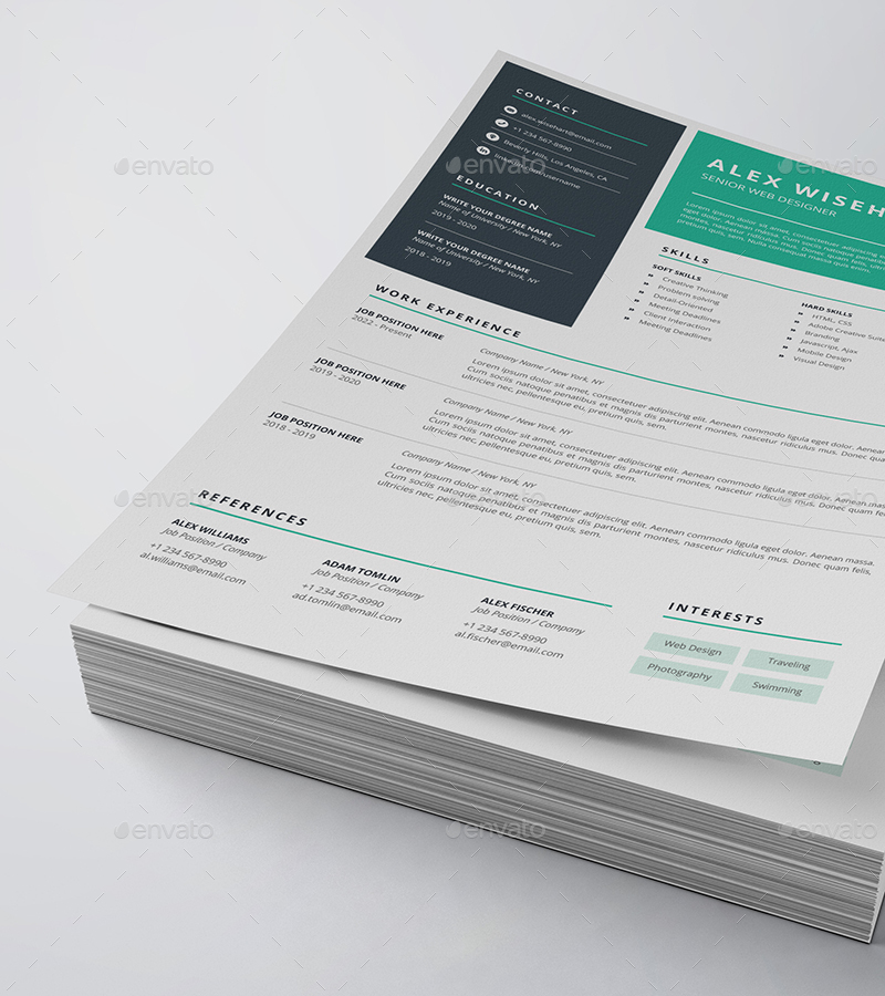 Modern Resume/CV, Print Templates | GraphicRiver