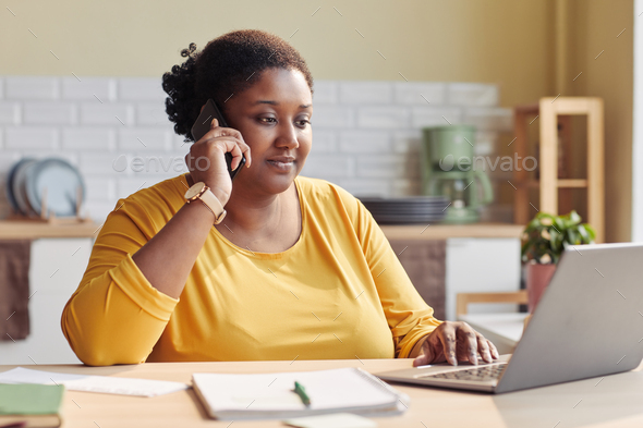 Black Woman Working from Home Stock Photo by seventyfourimages | PhotoDune