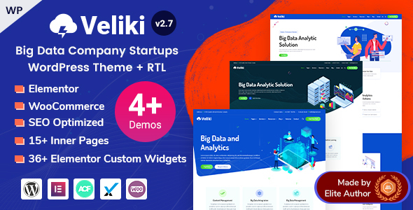 Veliki - Big Data Analytics & Machine Learning WordPress Theme by EnvyTheme