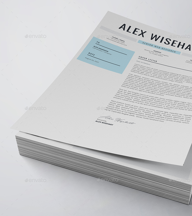 Resume/CV (2 Page), Print Templates | GraphicRiver