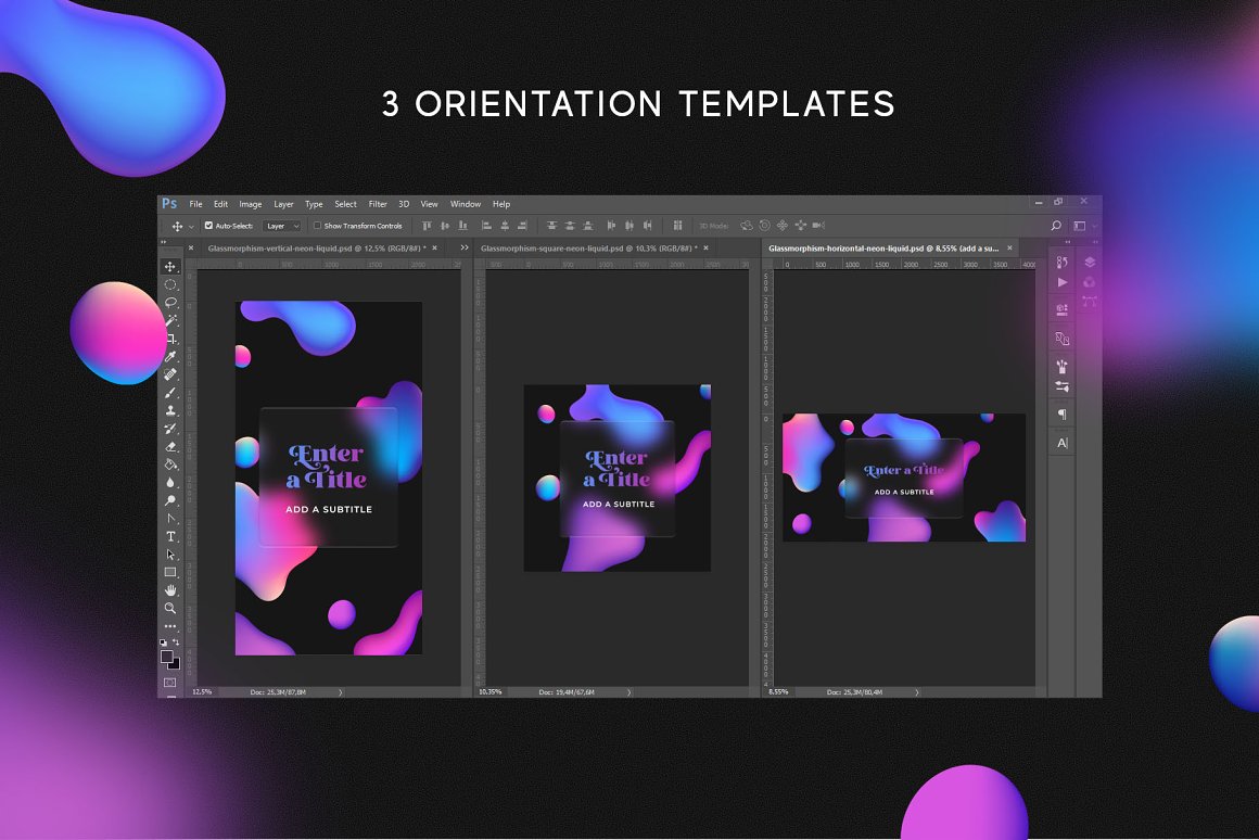 Glassmorphism Effect for Photoshop, Add-ons | GraphicRiver