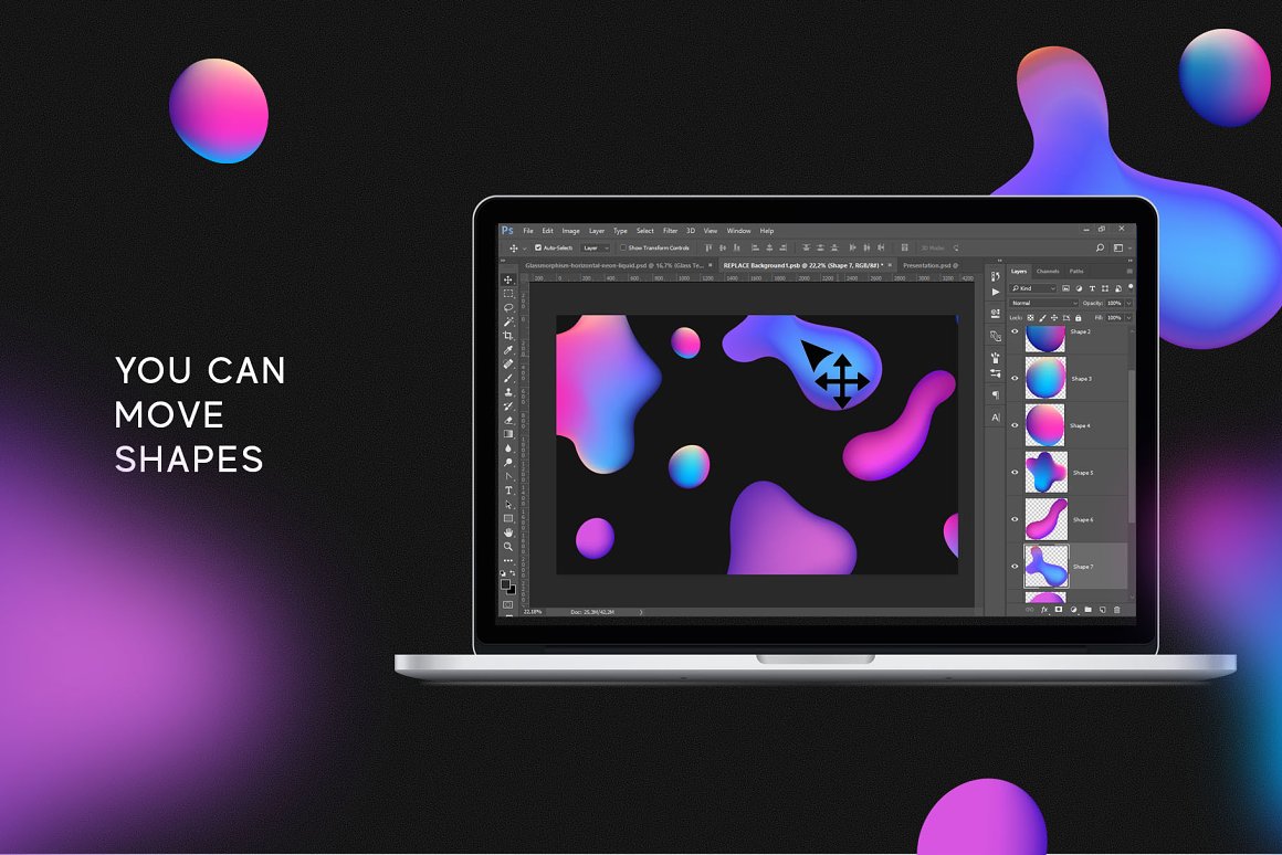 Glassmorphism Effect for Photoshop, Add-ons | GraphicRiver