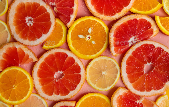 Citrus background place for object. Selective focus. Stock Photo by ...