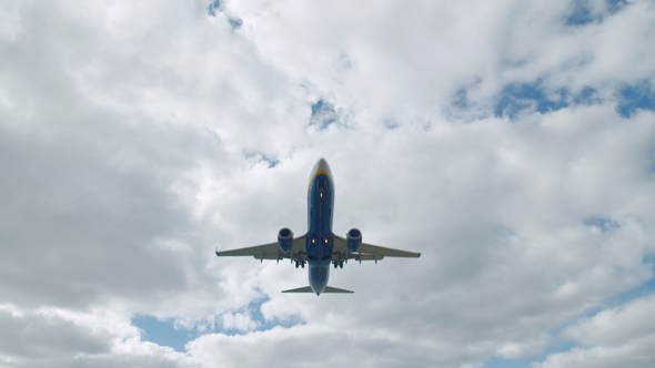 Big Airplane Flying Overhead, Stock Footage | VideoHive