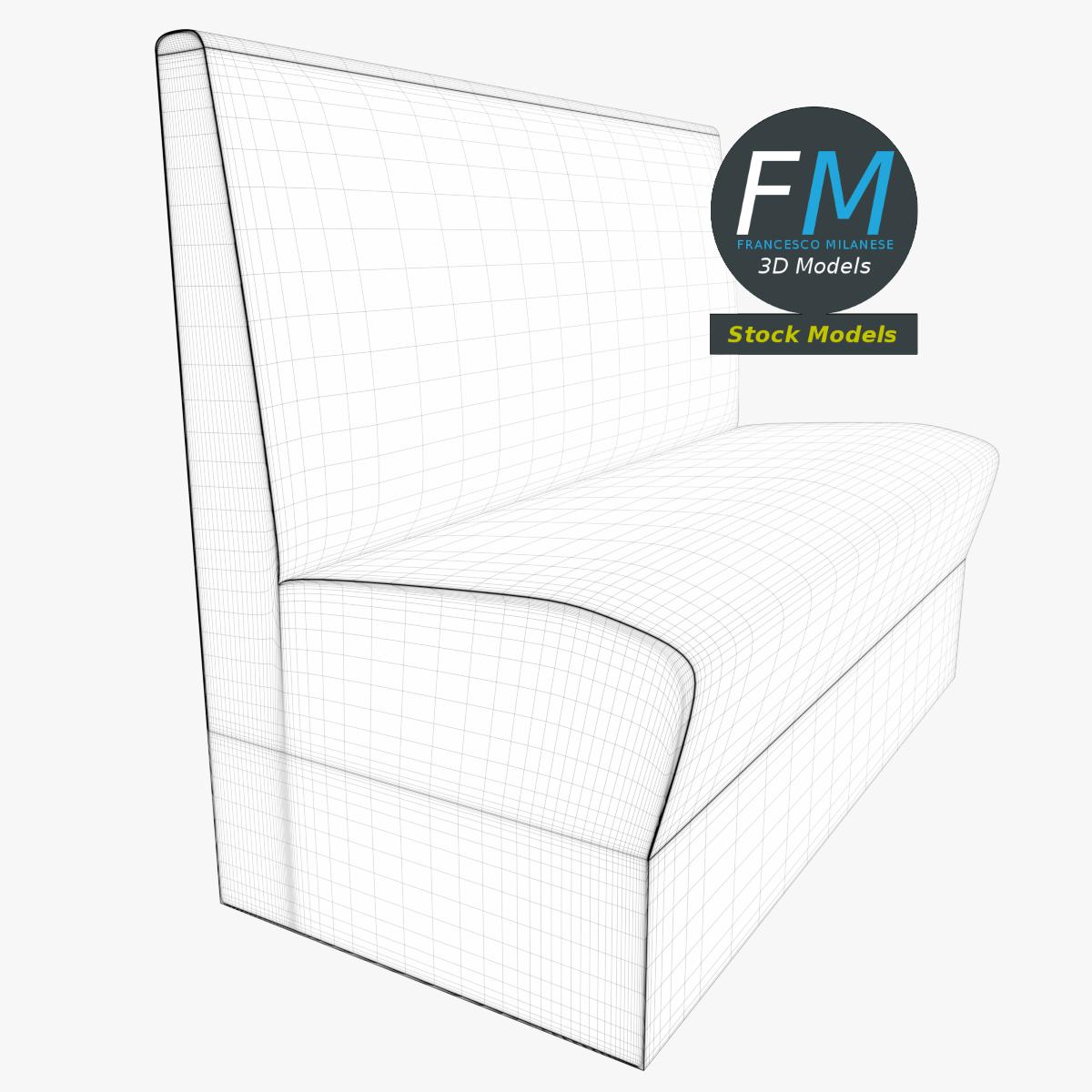Diner booth banquette 2 by FrancescoMilanese85 | 3DOcean