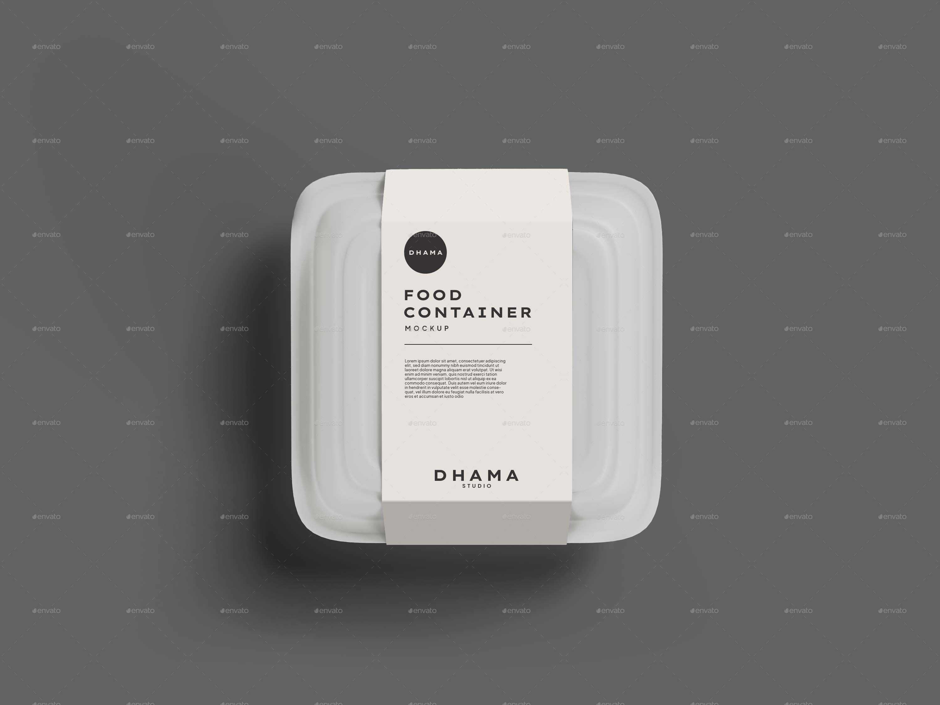 Minimalistic Food Container Mockup, Graphics | GraphicRiver