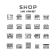 Set Line Icons of Shop Building, Icons | GraphicRiver