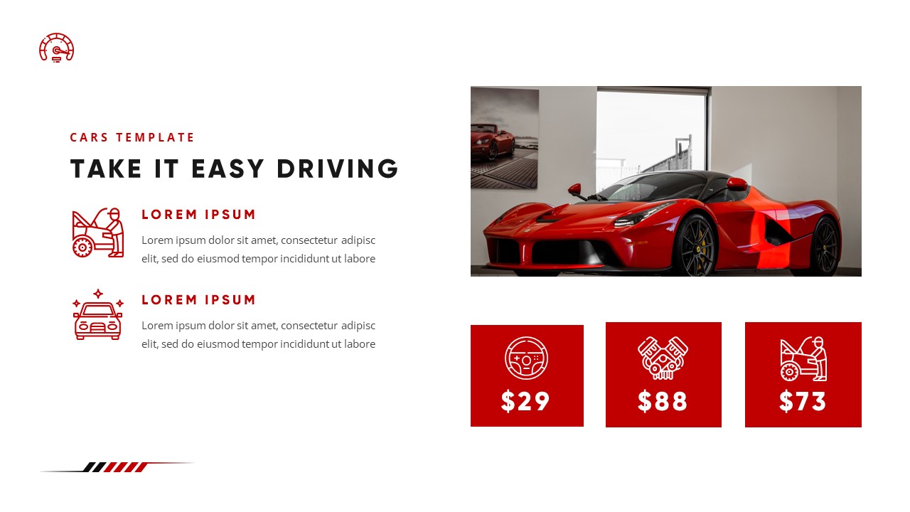 Mecars - Car Dealer Automotive PowerPoint Template, Presentation Templates