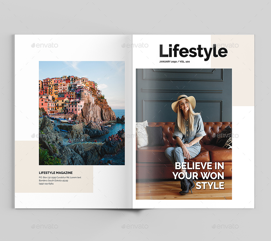 Lifestyle Magazine Template, Print Templates | GraphicRiver