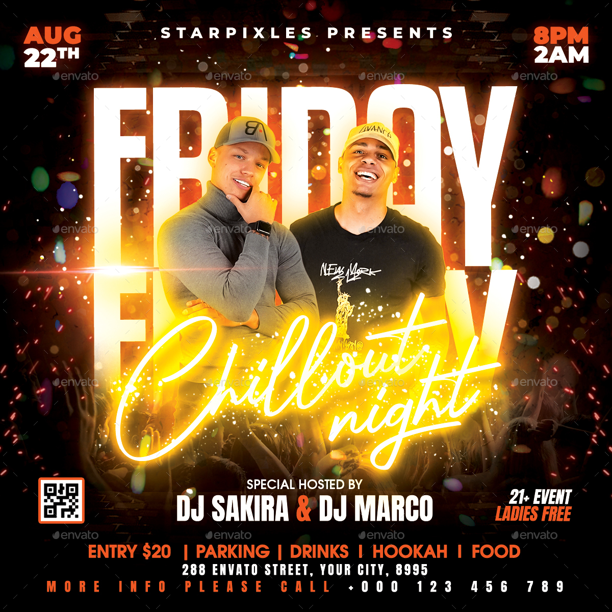 Night Club Flyer, Print Templates | GraphicRiver