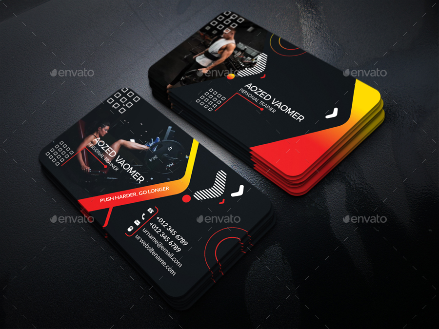 Gym Business Card, Print Templates | GraphicRiver