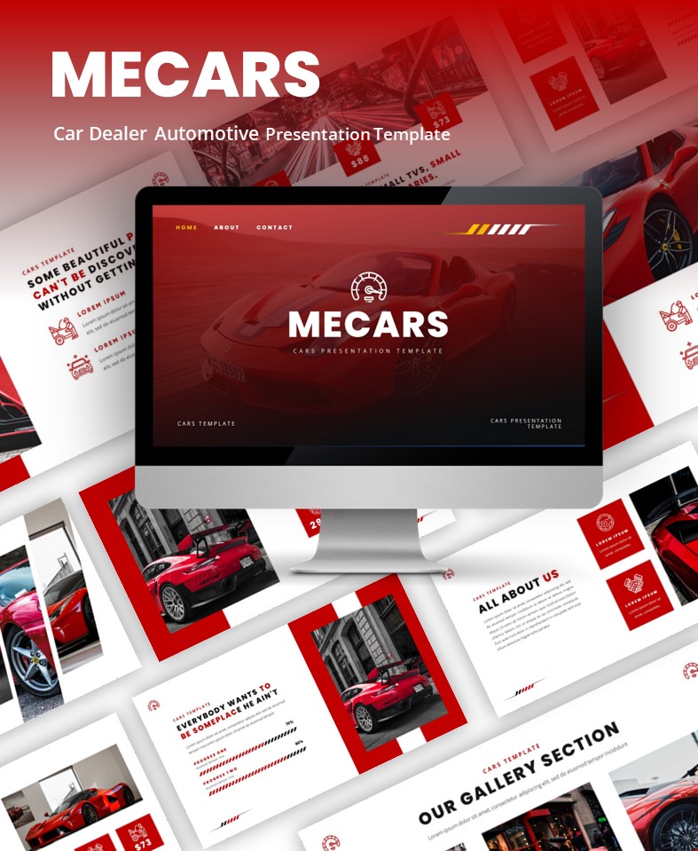 Mecars - Car Dealer Automotive Google Slides Template, Presentation ...