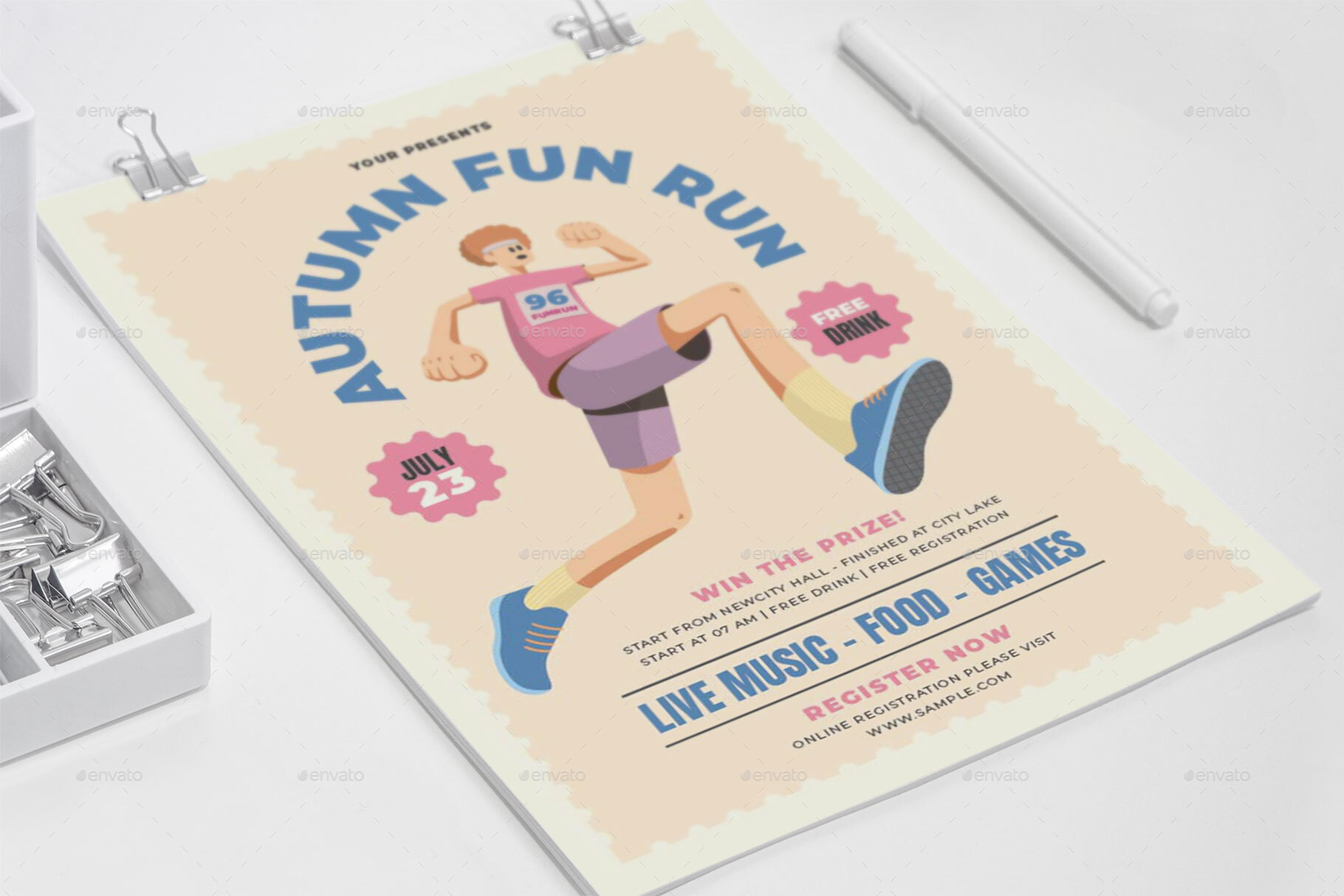 Autumn Fun Run Template by messenj4h | GraphicRiver