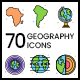 70 Geography Icons | Vivid Series, Icons | GraphicRiver