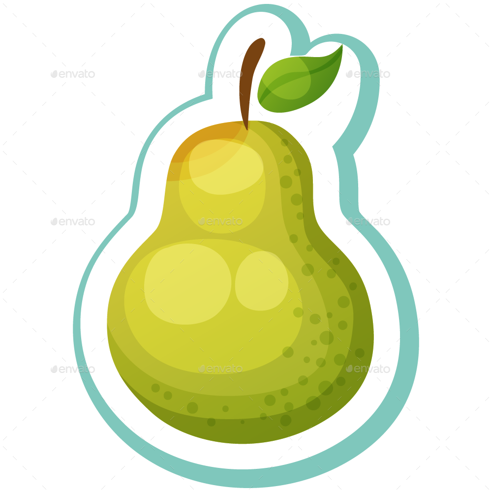 Fruit stickers vector icons set by Annzabella | GraphicRiver