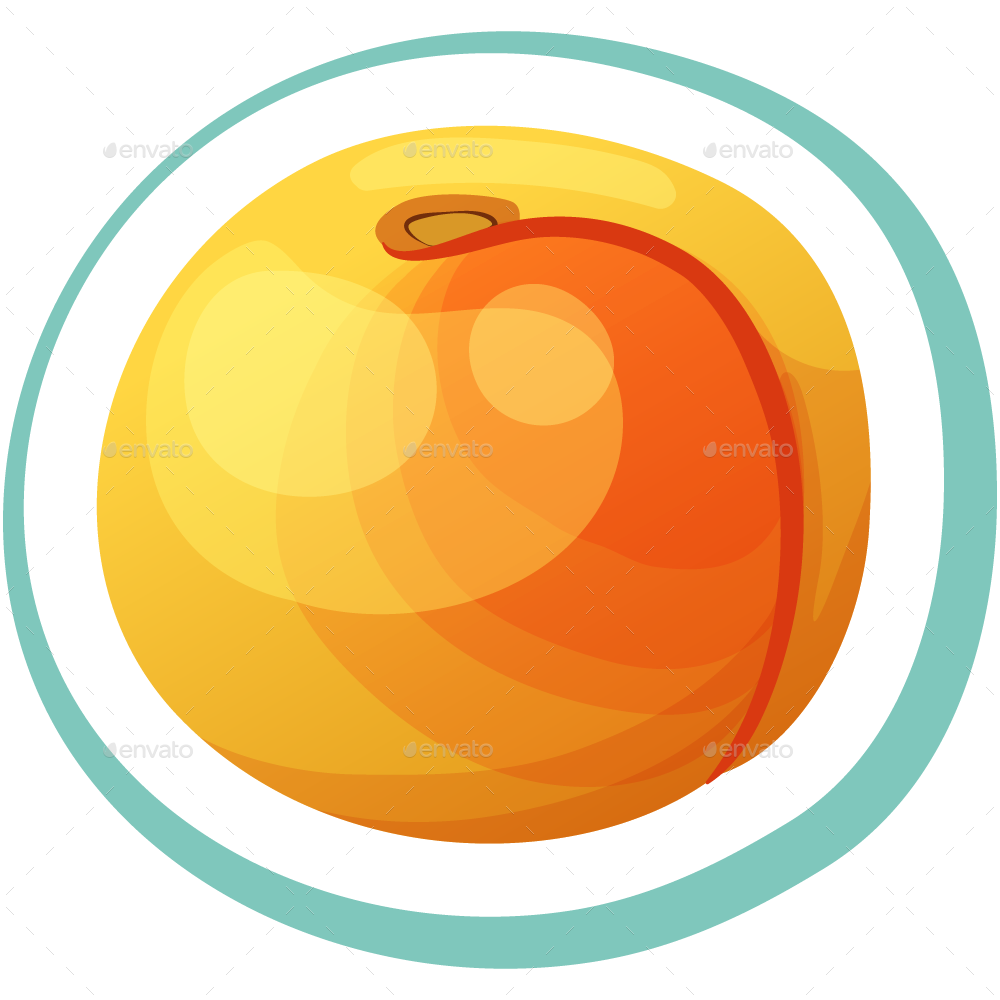 Fruit stickers vector icons set, Vectors | GraphicRiver