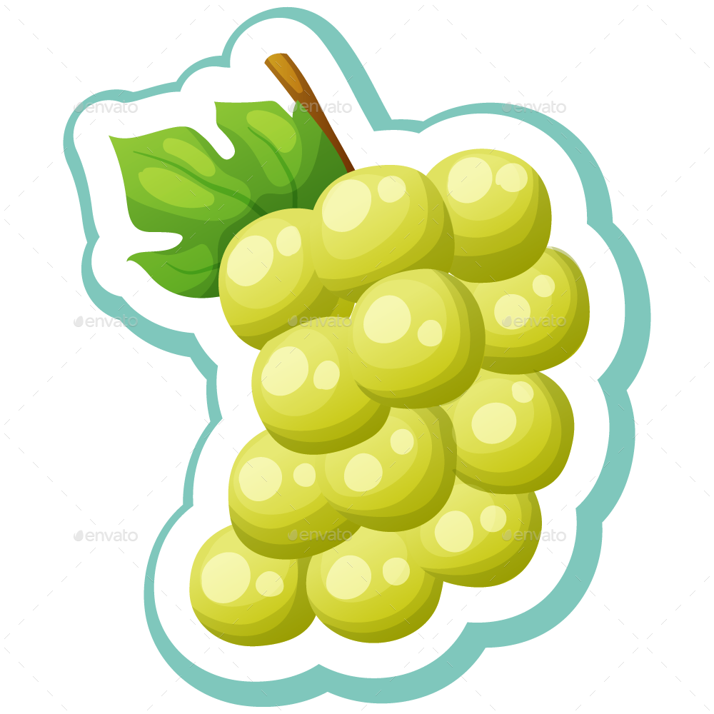 Fruit stickers vector icons set, Vectors | GraphicRiver