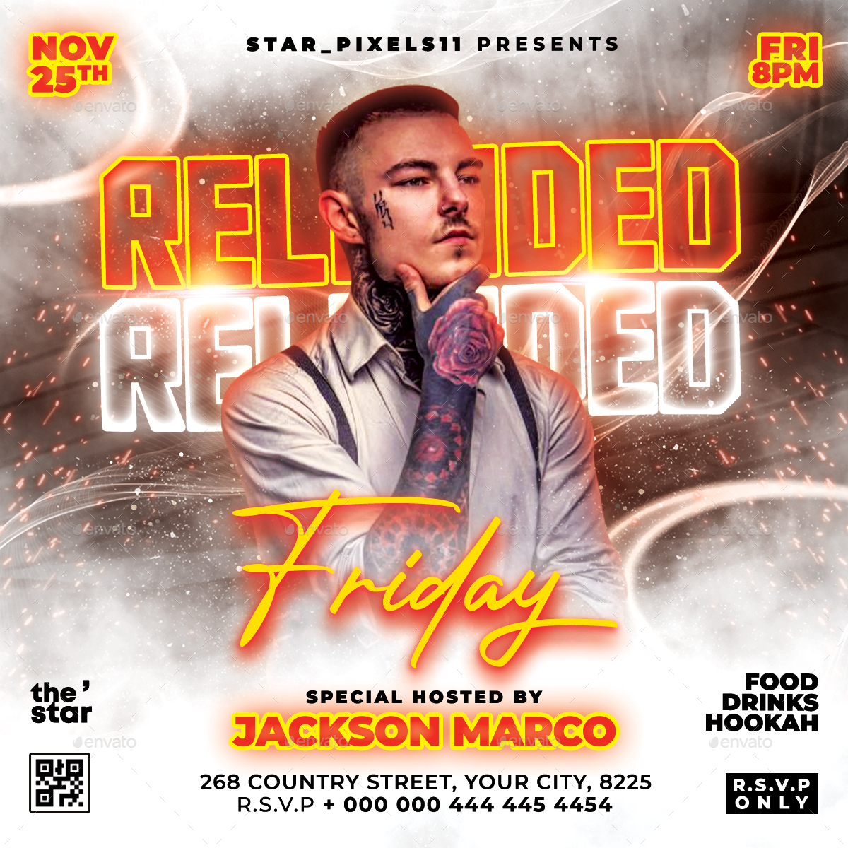 Night Club Flyer, Print Templates | GraphicRiver