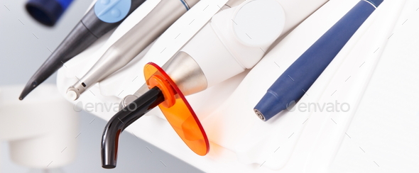 Dental instruments and tools used by dentists in modern stomatology ...