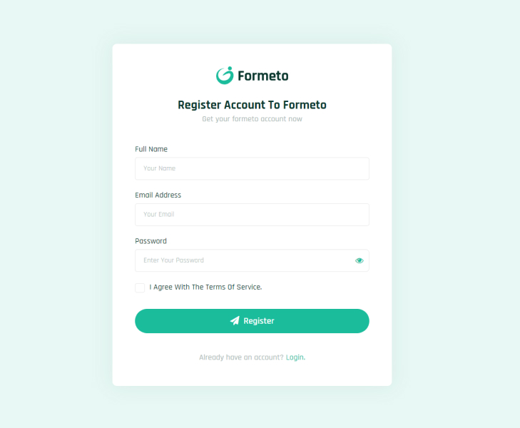 Formeto - HTML and CSS Responsive Forms by codnictheme | CodeCanyon