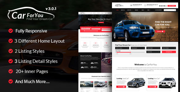 CarForYou - Responsive Car Dealer HTML5 Template by webmasterdriver