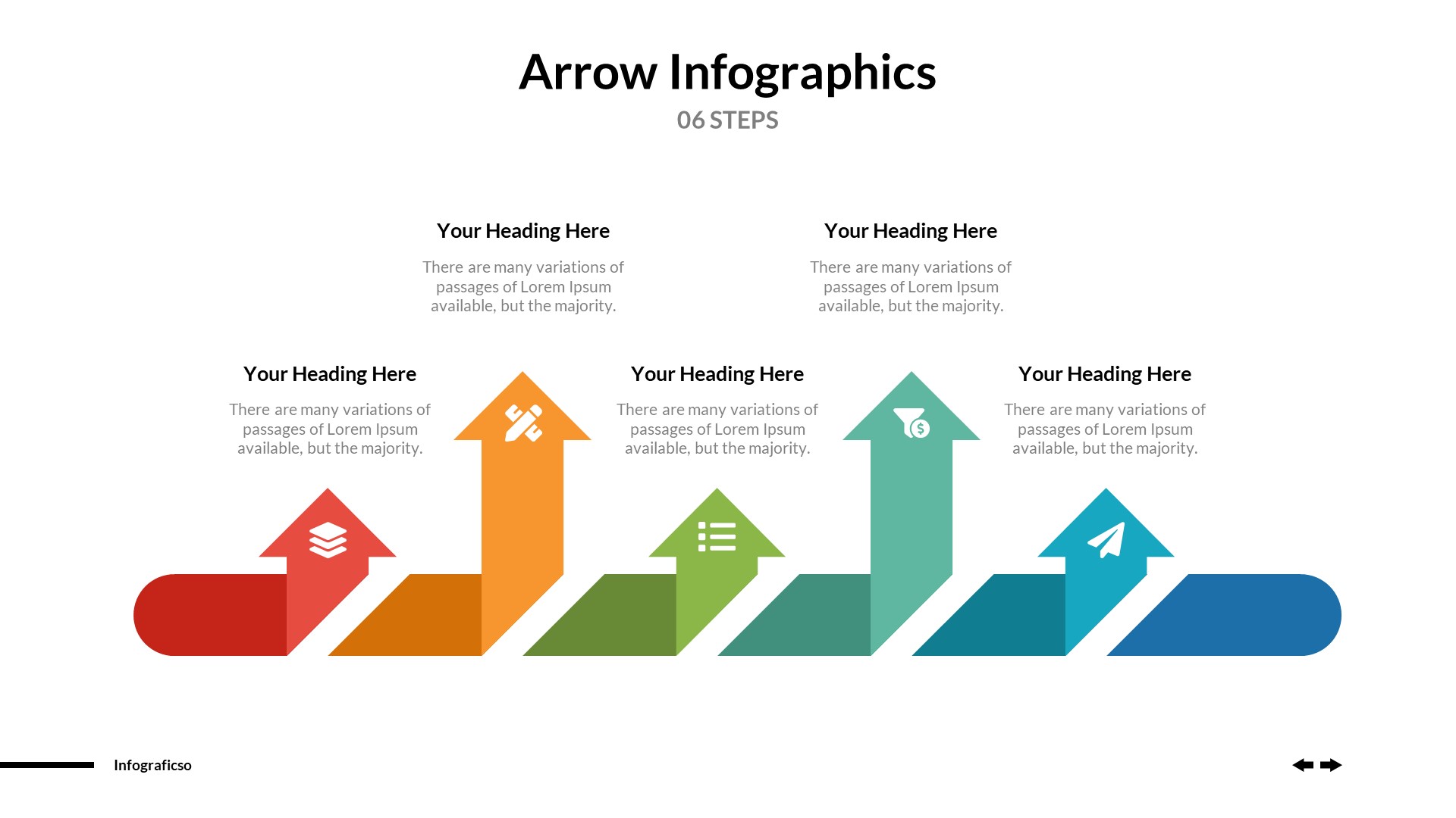 Arrow Infographics PowerPoint Presentation, Presentation Templates