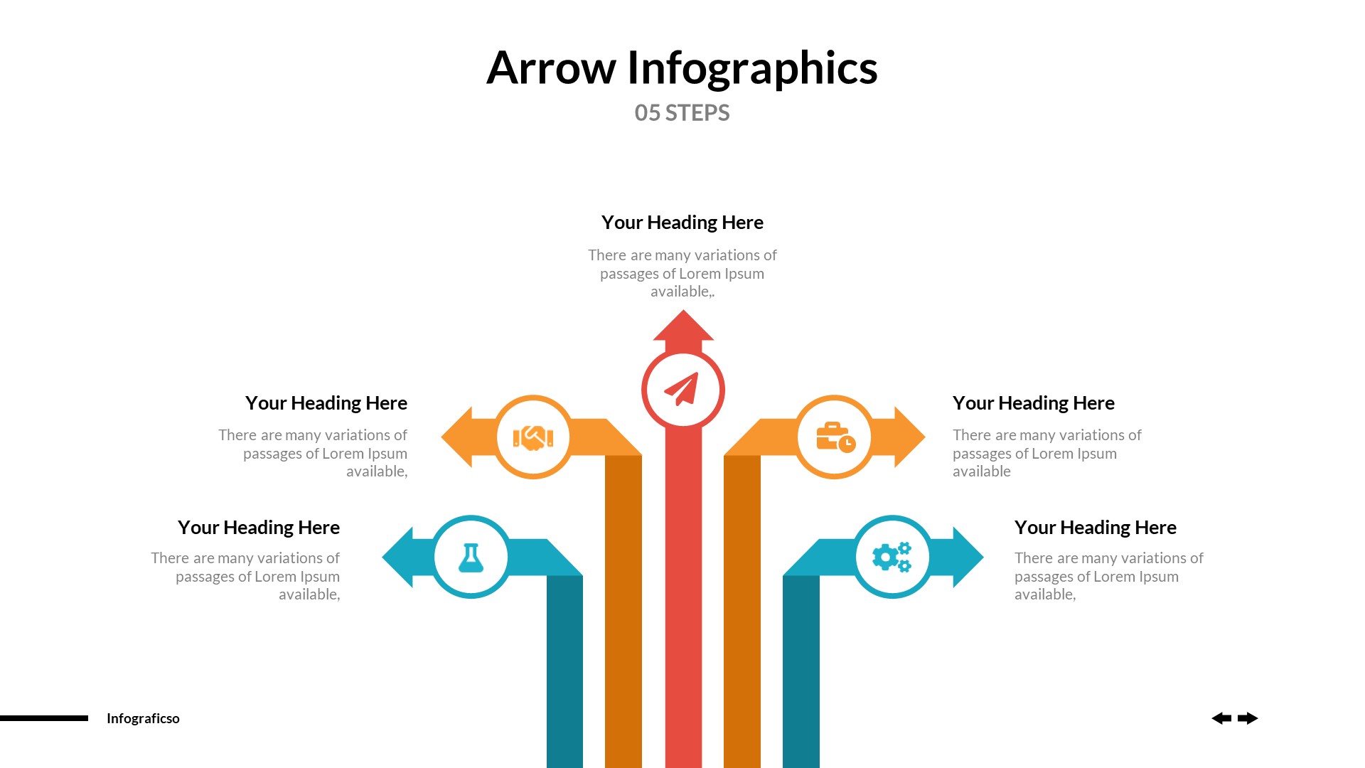 Arrow Infographics PowerPoint Presentation, Presentation Templates