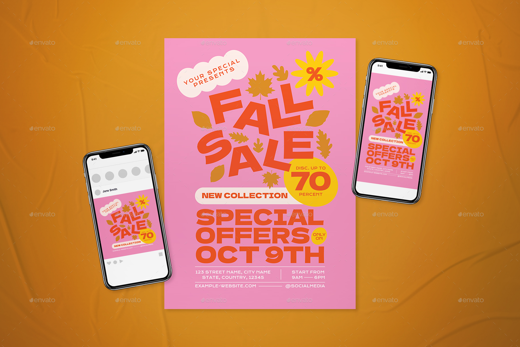 Fall Sale Flyer Set, Print Templates | GraphicRiver