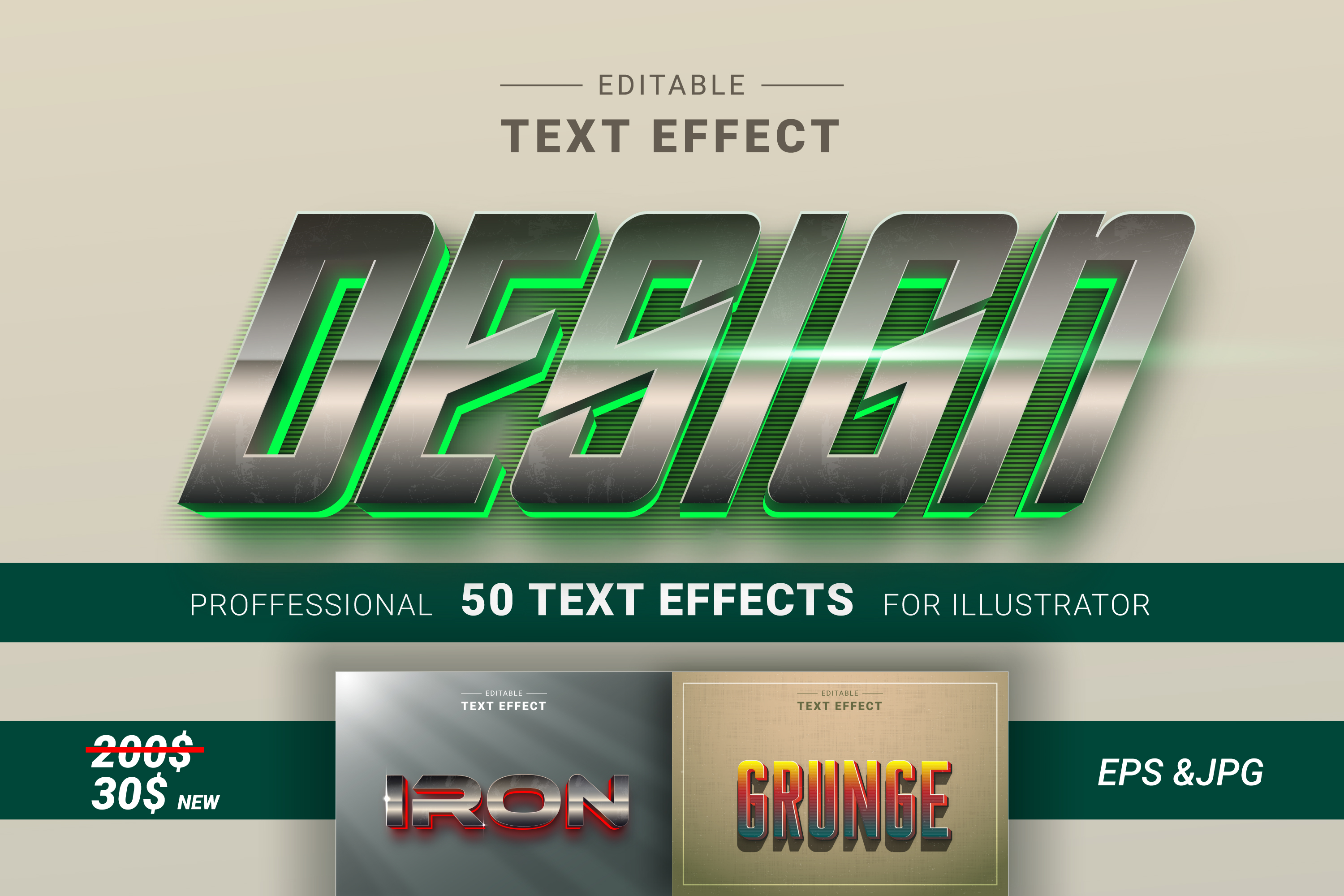 50 Editable 3D Text Effects Design N27, Add-ons | GraphicRiver