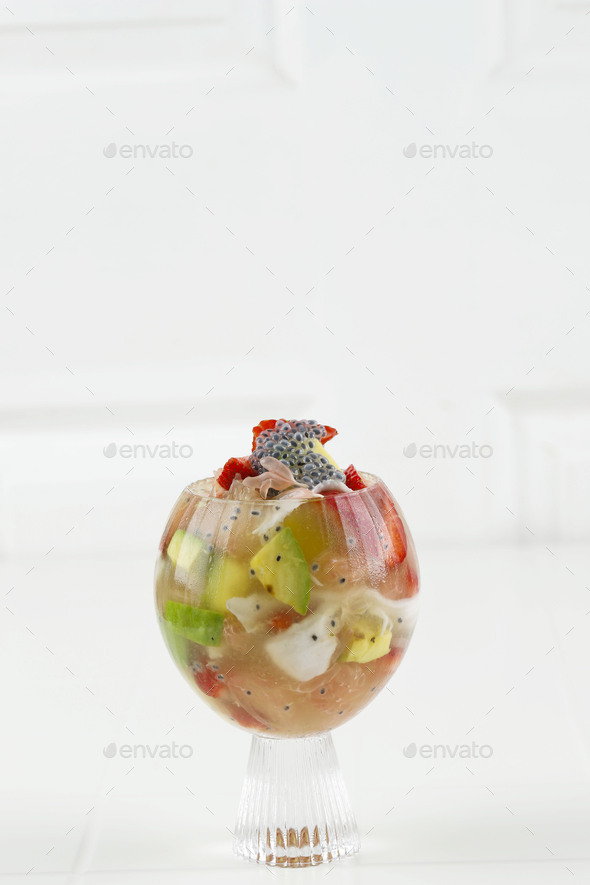 Es Buah or Sop Buah, Mixed Fruit Cocktail Stock Photo by ikadapurhangus